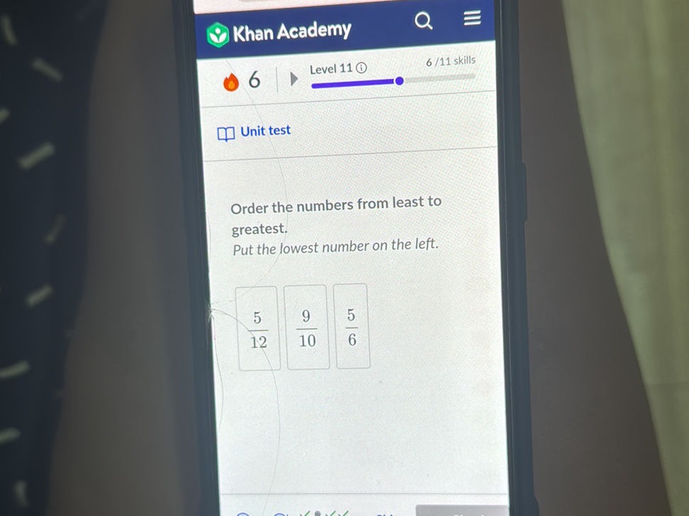 Order the numbers from least to greatest. | StudyX