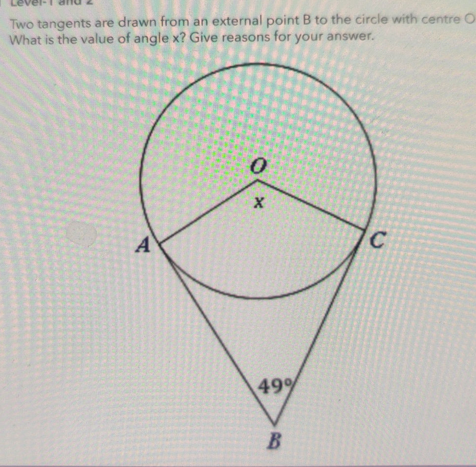 Two tangents are drawn from an external | StudyX