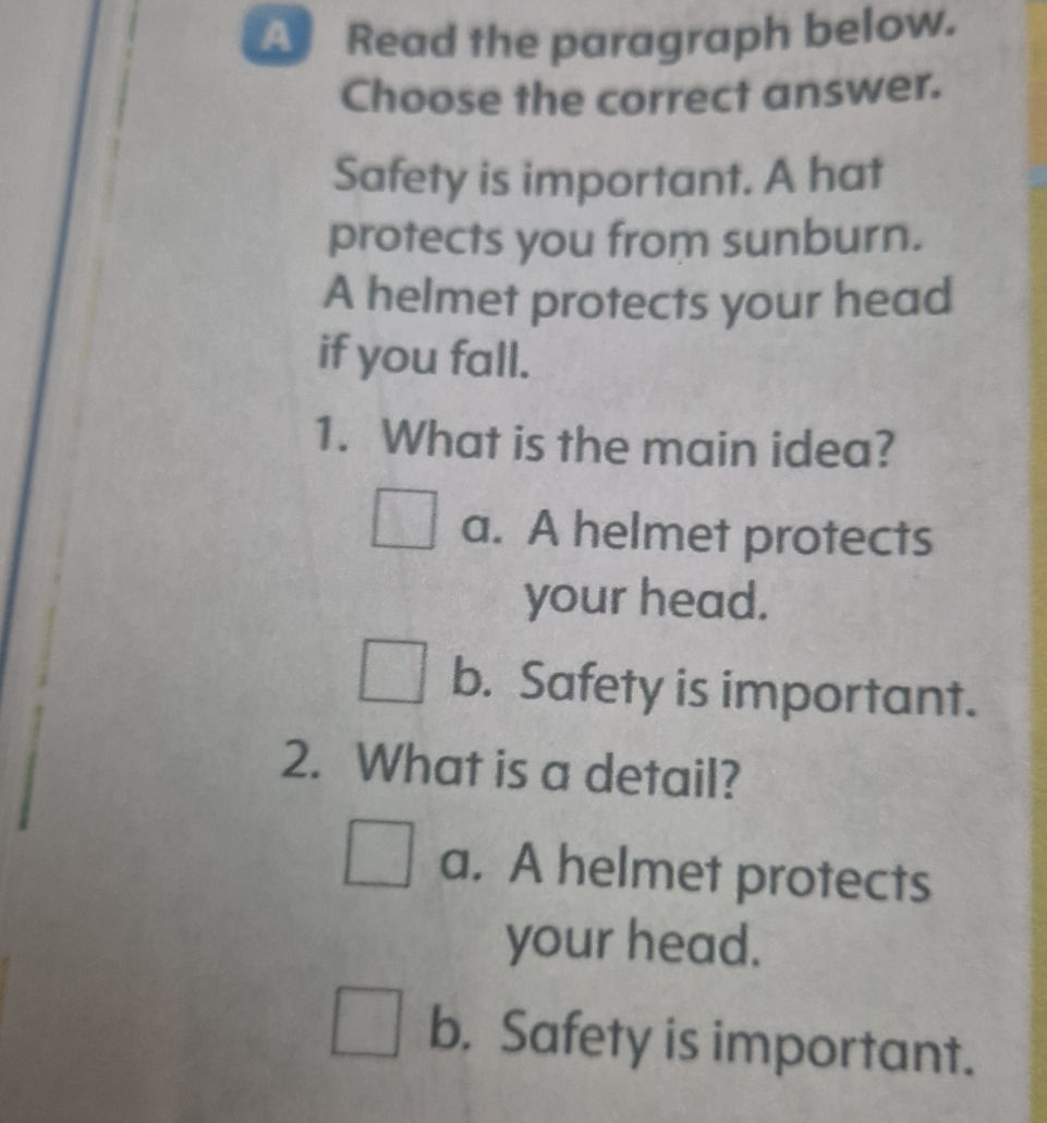 Read the paragraph below. Choose the correct | StudyX
