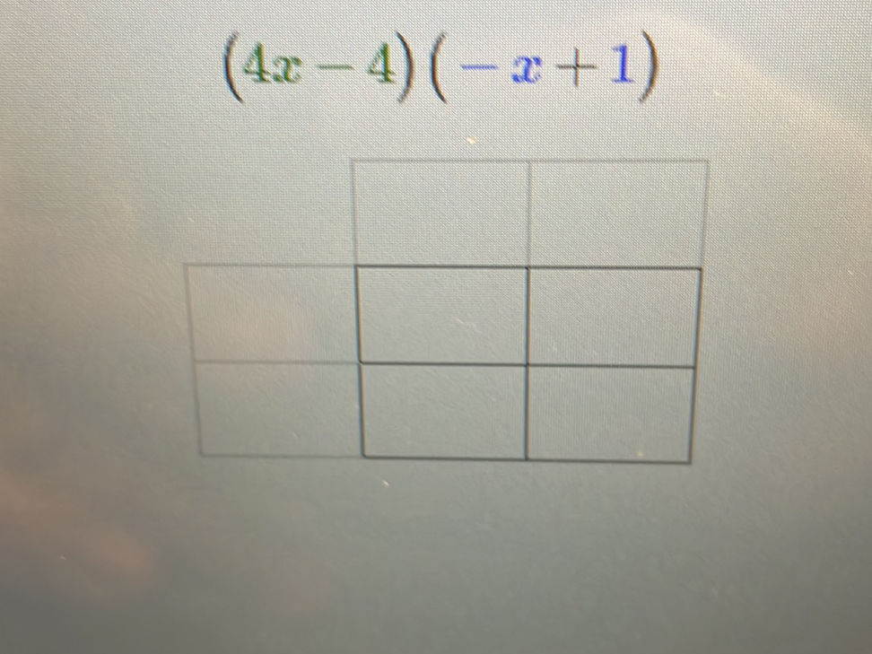 Multiplying binomials (4x-4)(-x+1) | StudyX