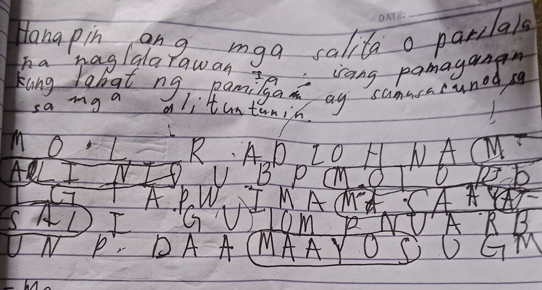 Hanapin ang mga salita o parirala na | StudyX