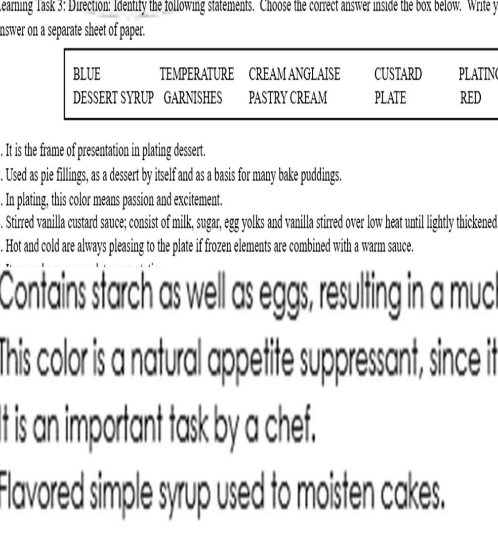 Identify the following statements. Choose | StudyX