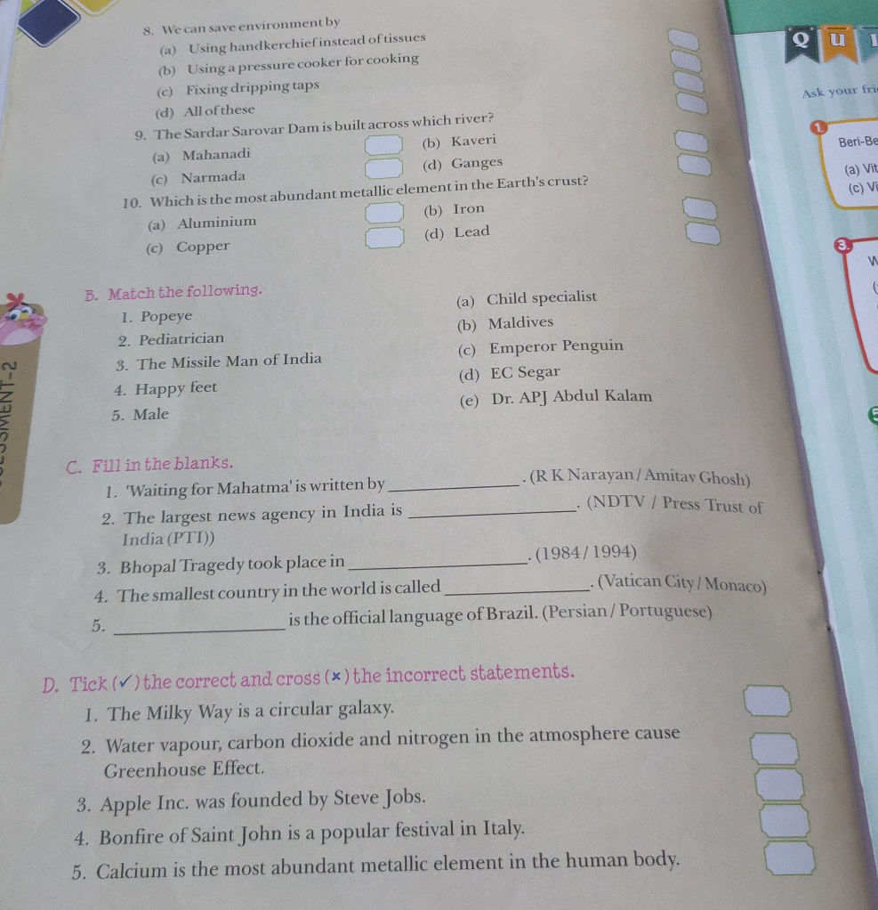 8. We can save environment by (a) Using | StudyX