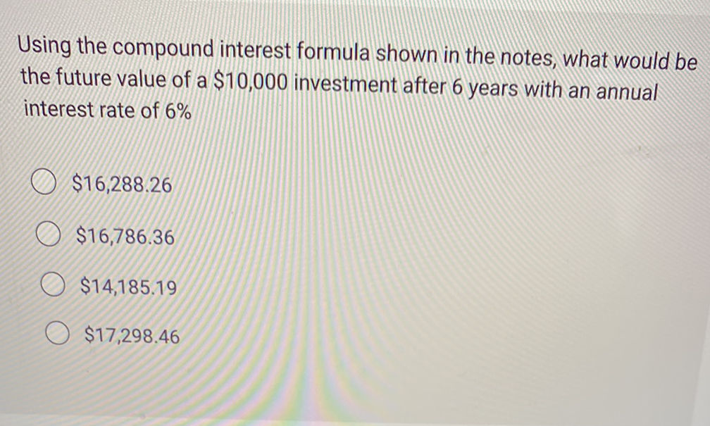 Using the compound interest formula shown in | StudyX