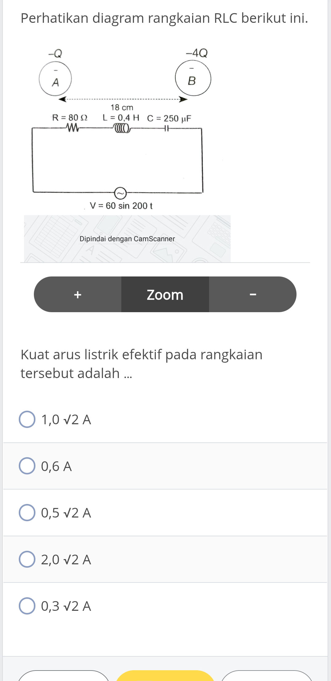 Perhatikan diagram rangkaian RLC berikut | StudyX