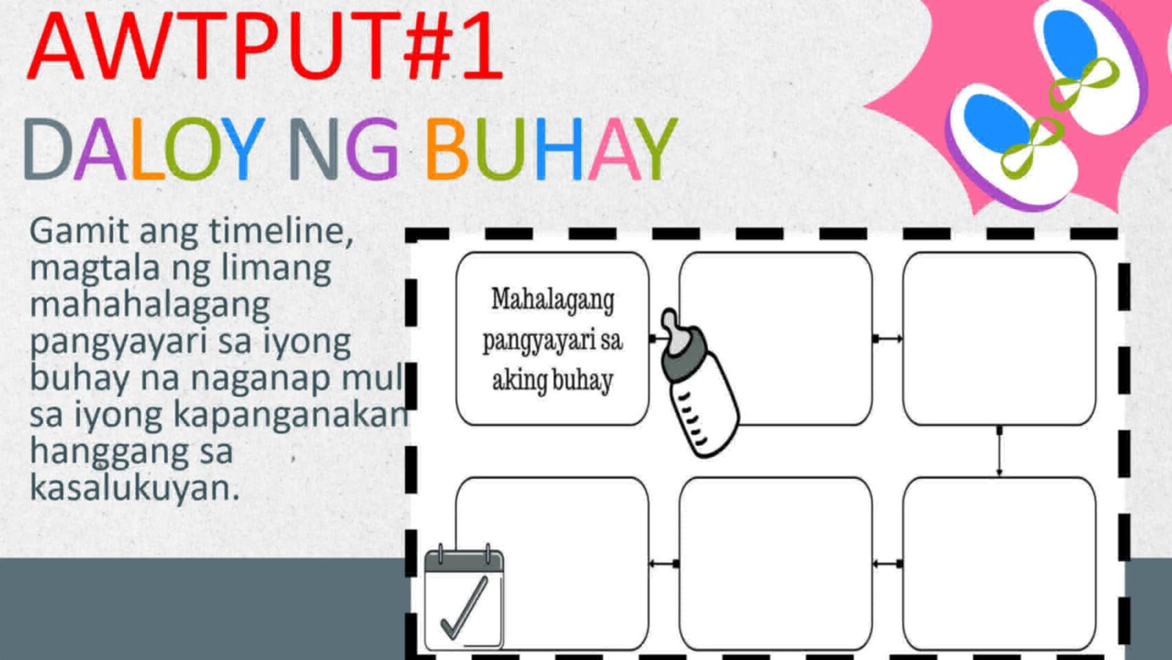 AWTPUT#1 DALOY NG BUHAY Gamit ang timeline, | StudyX