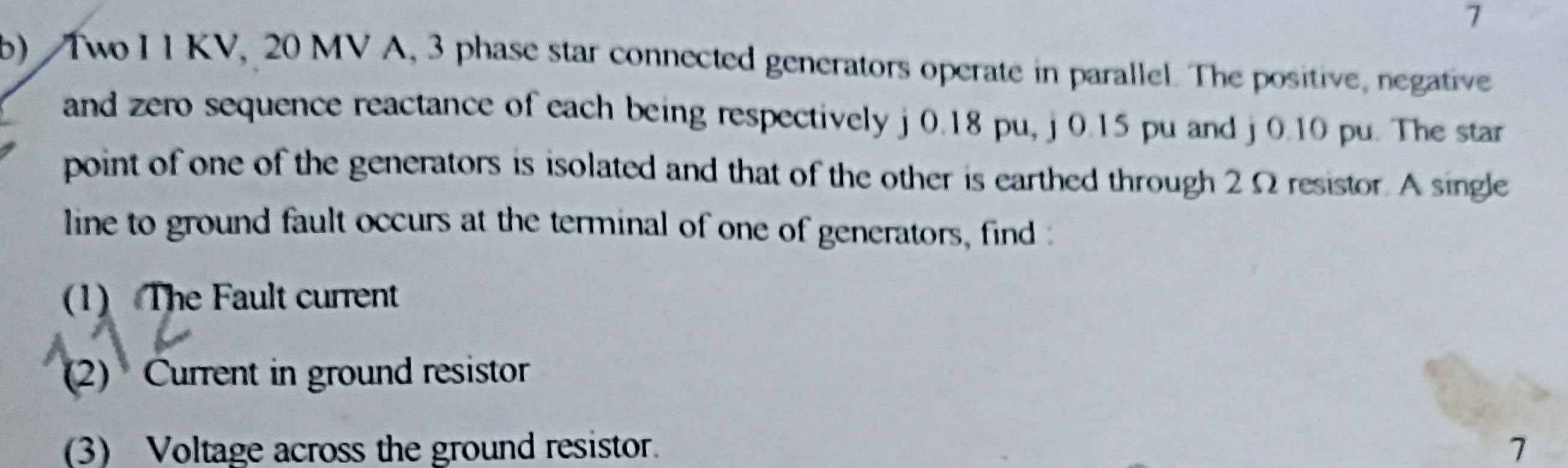 Two 11 KV, 20 MV A, 3 phase star connected | StudyX