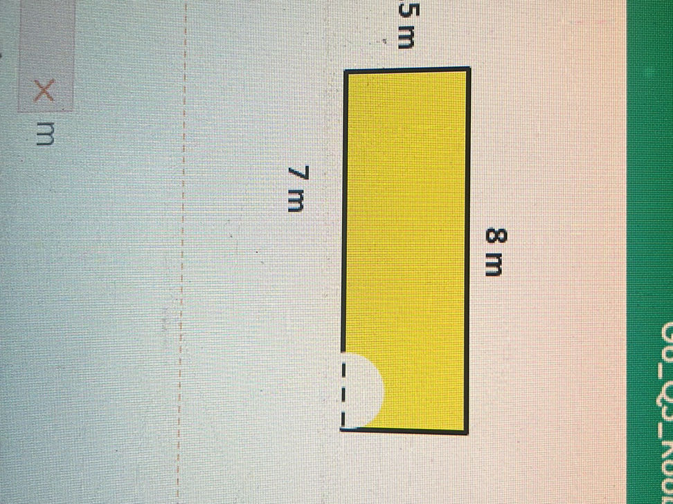 The image shows a rectangle with dimensions | StudyX