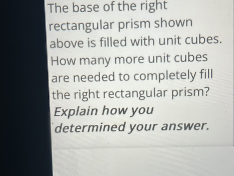 The base of the right rectangular prism | StudyX