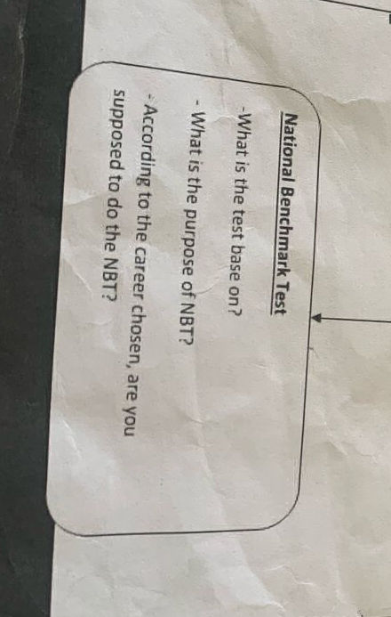 National Benchmark Test - What is the test | StudyX