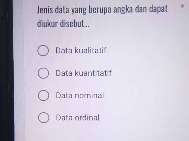 Jenis data yang berupa angka dan dapat | StudyX