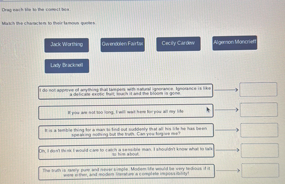 Drag each tile to the correct box. Match | StudyX