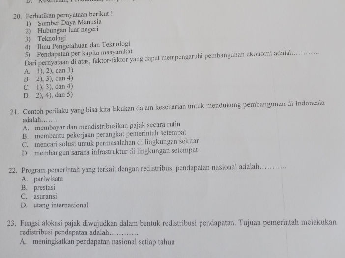 20. Perhatikan pernyataan berikut! 1) Sumber | StudyX
