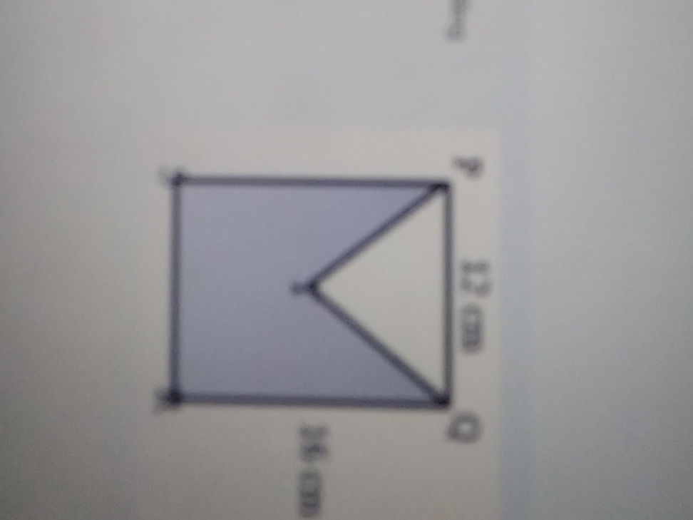 The image shows a square with a triangle cut | StudyX