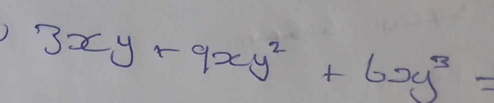 Factoring Polynomials: 3xy - 9xy^2 + 6xy^3 | StudyX