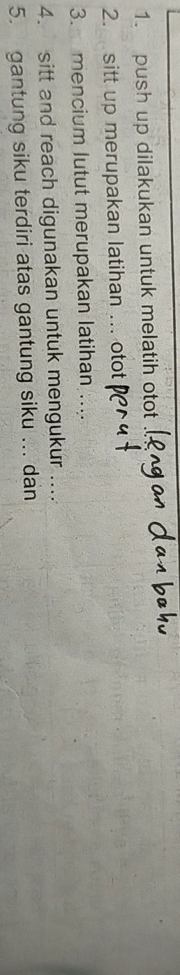 1. push up dilakukan untuk melatih otot | StudyX