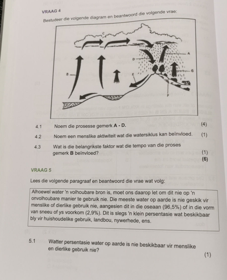 VRAAG 4 Bestudeer die volgende diagram en | StudyX