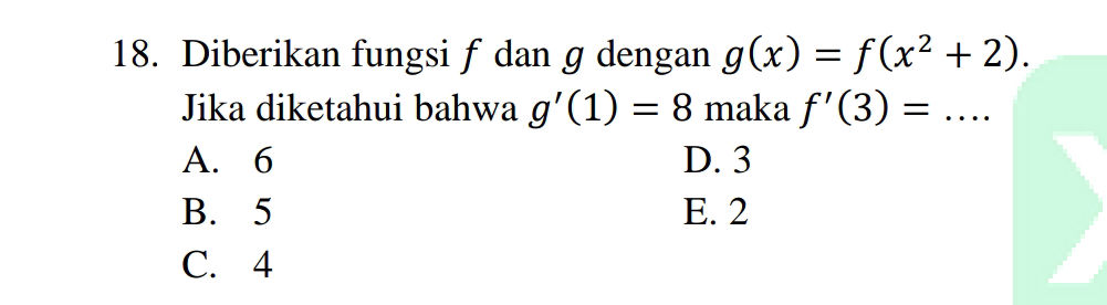 18. Diberikan fungsi $f$ dan $g$ dengan | StudyX