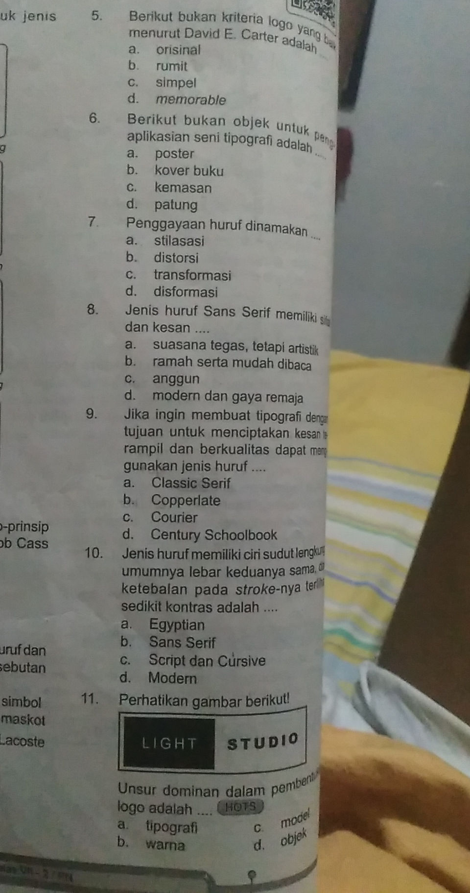 5. Berikut bukan kriteria logo yang baik | StudyX