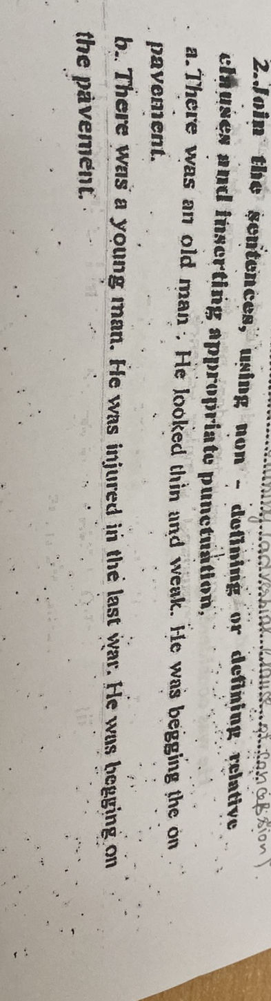 2. Join the sentences, using non - defining | StudyX