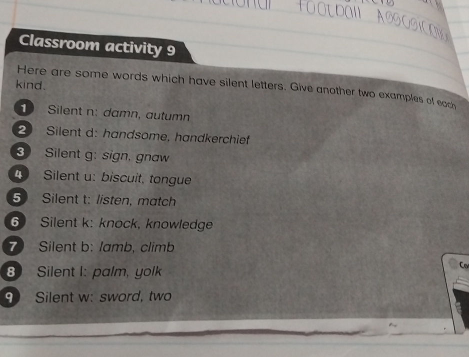 Here are some words which have silent | StudyX