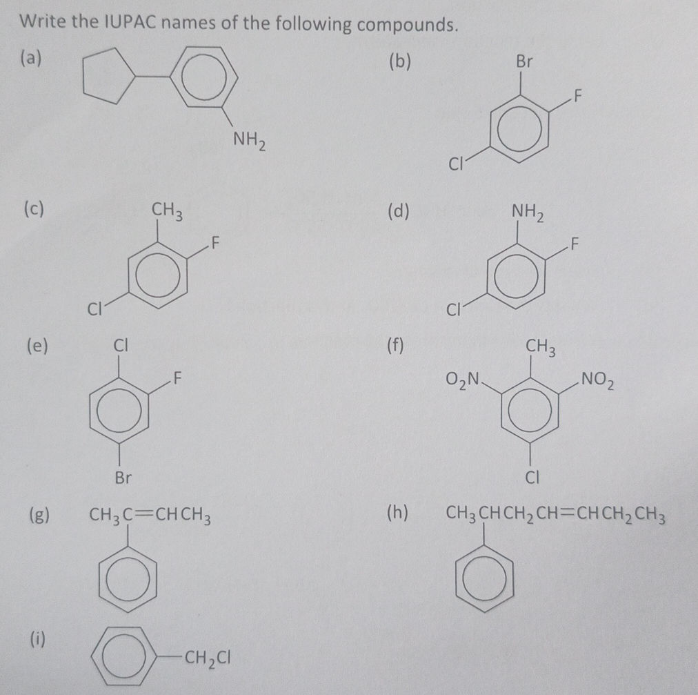 Write the IUPAC names of the following | StudyX