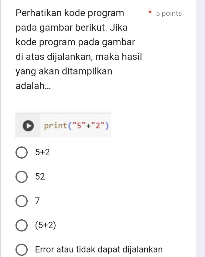 Perhatikan kode program pada gambar berikut. | StudyX