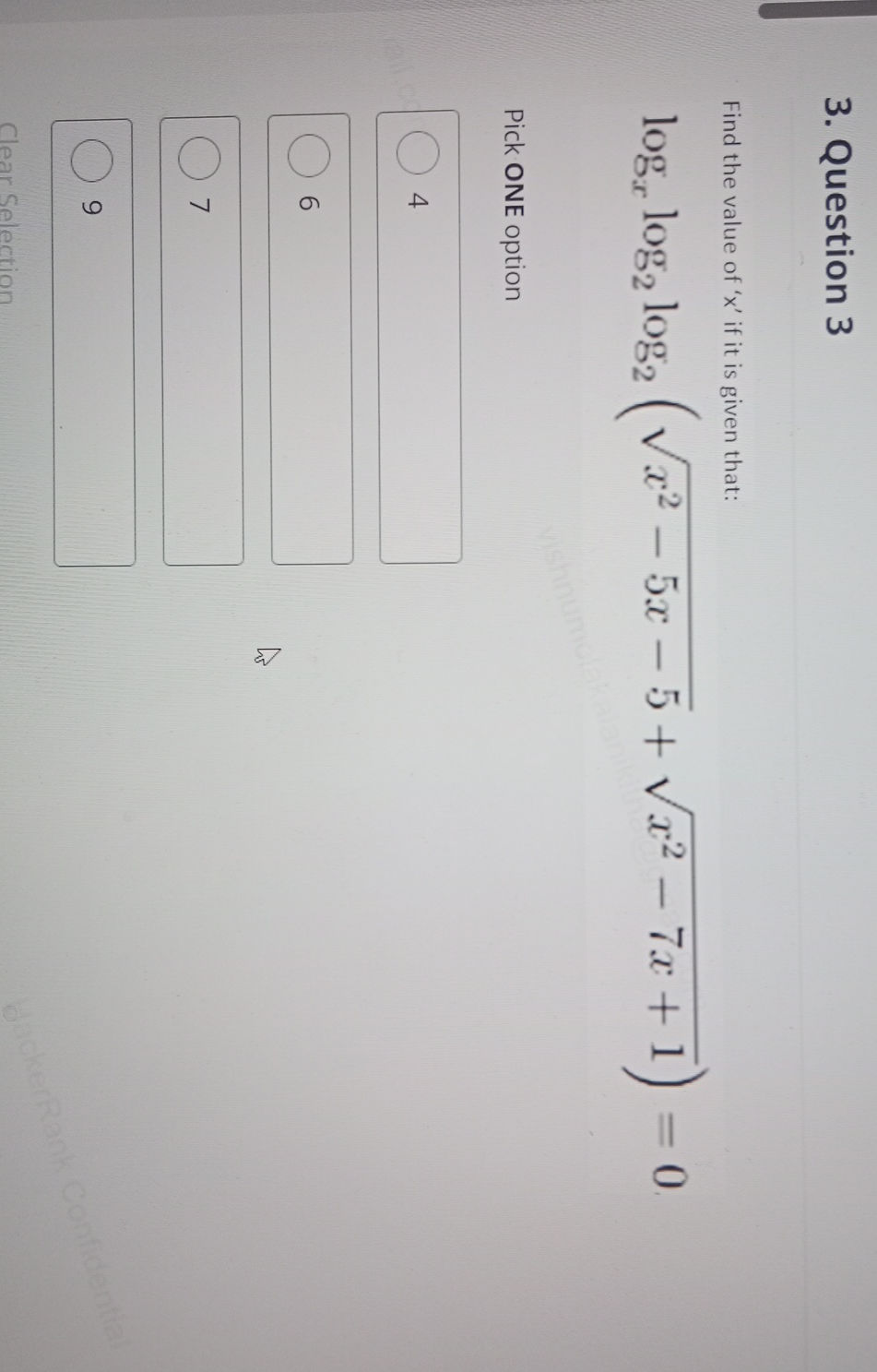 Find the value of 'x' if it is given that: