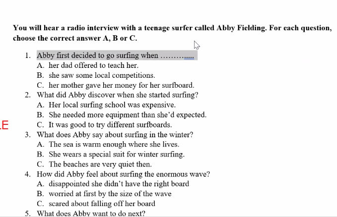 You will hear a radio interview with a | StudyX