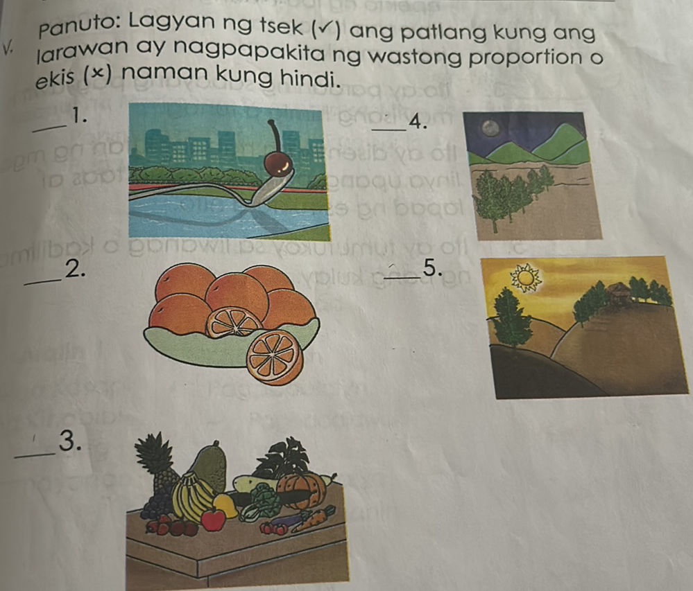 Panuto: Lagyan ng tsek (☑) ang patlang kung | StudyX