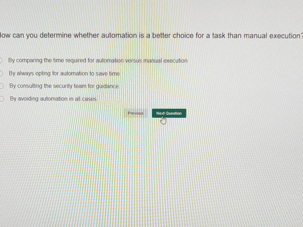 How can you determine whether automation is | StudyX