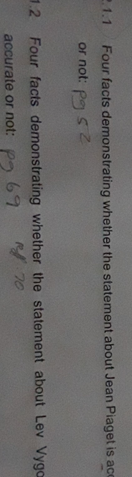 2.1.1 Four facts demonstrating whether the | StudyX