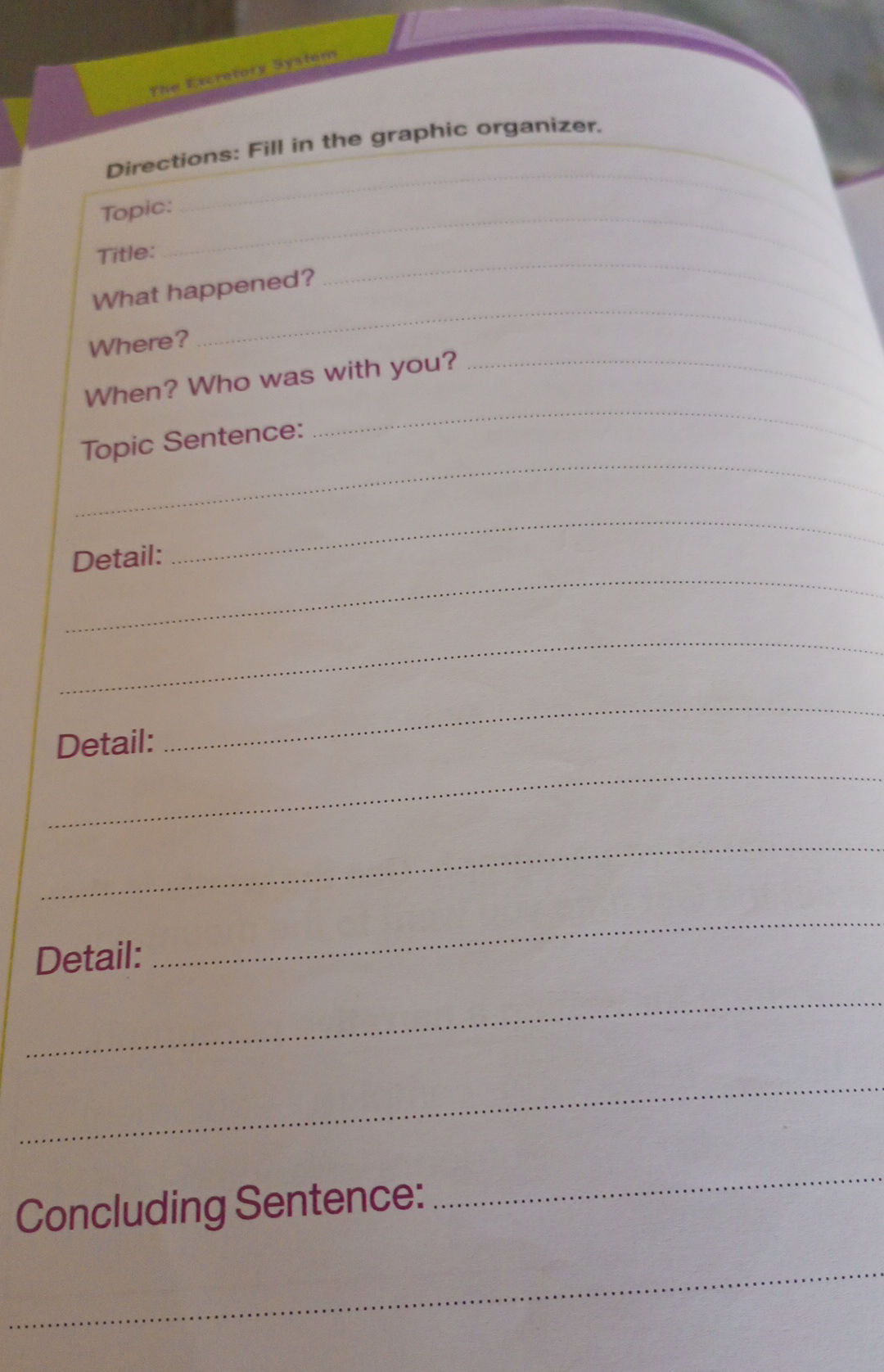 Directions: Fill in the graphic organizer. | StudyX