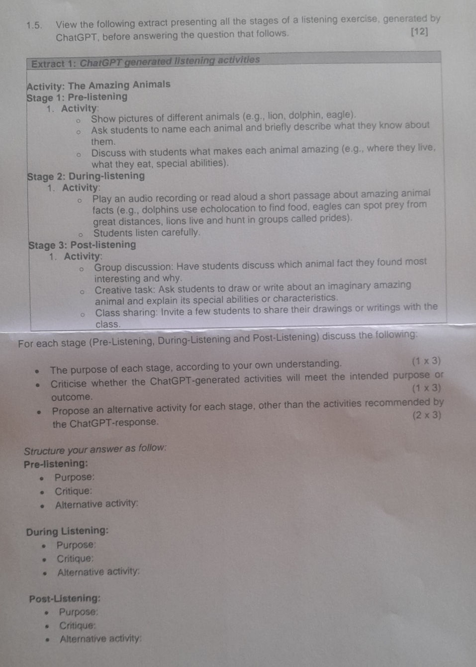 1.5. View the following extract presenting | StudyX
