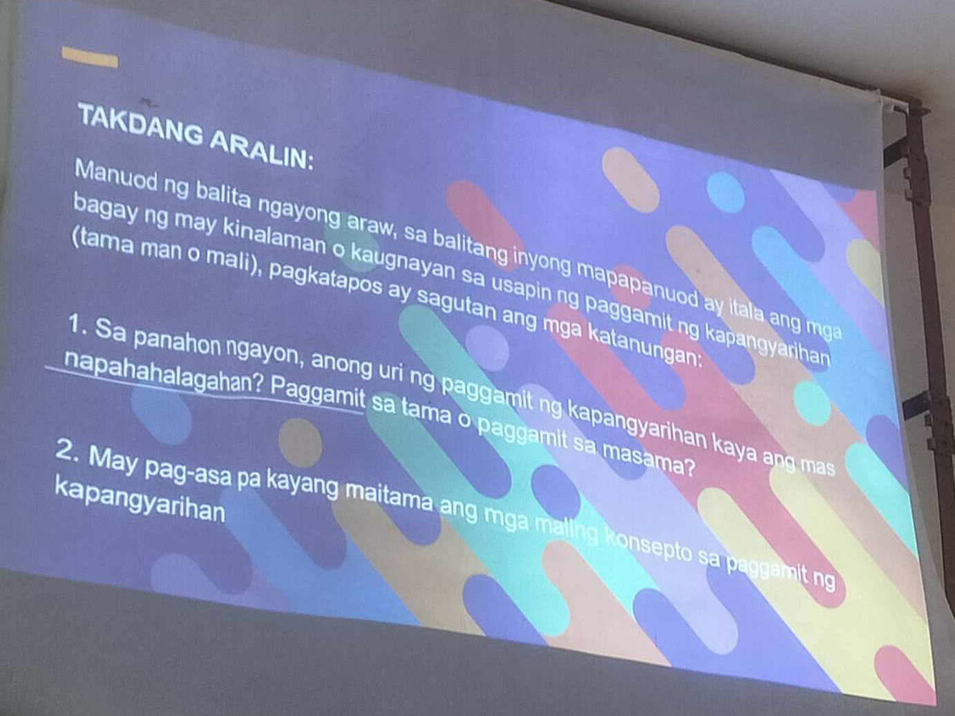 TAKDANG ARALIN: Manuod ng balita ngayong | StudyX