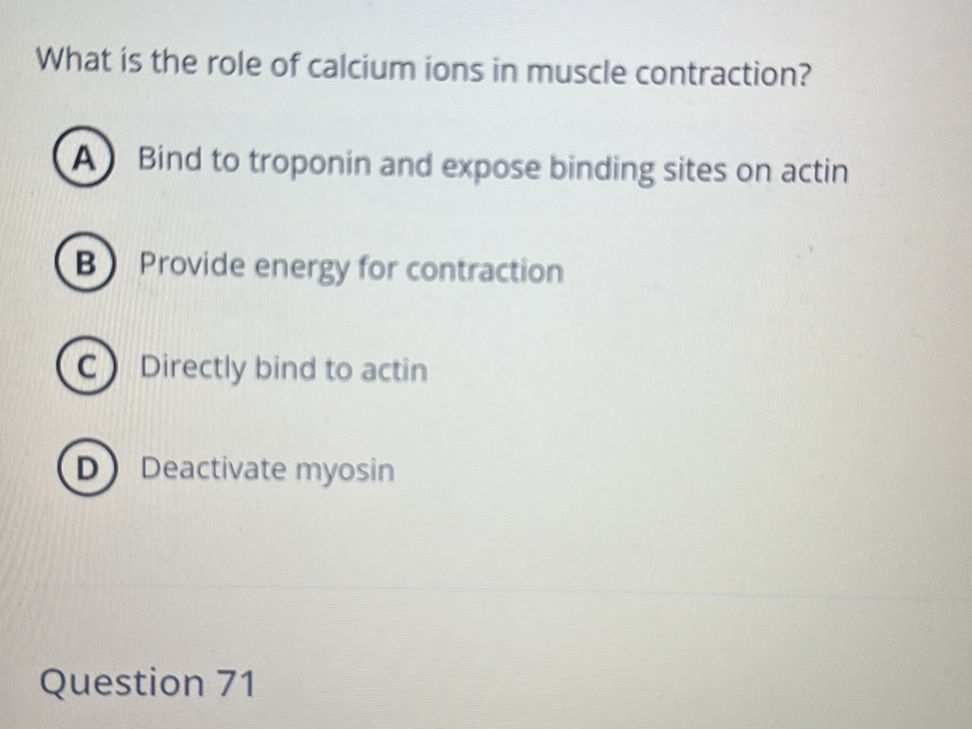 What is the role of calcium ions in muscle | StudyX