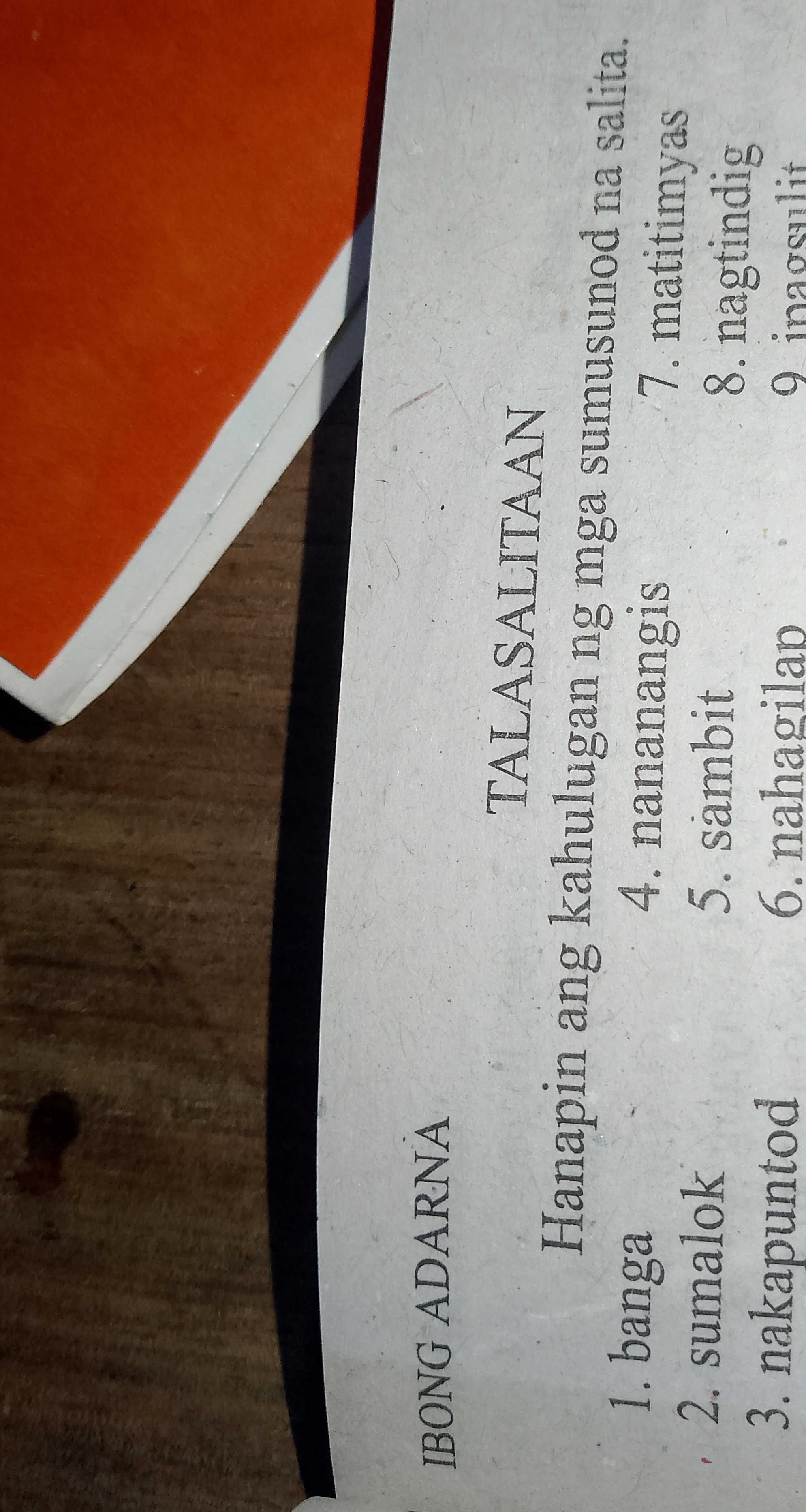 IBONG ADARNA TALASALITAAN Hanapin ang | StudyX