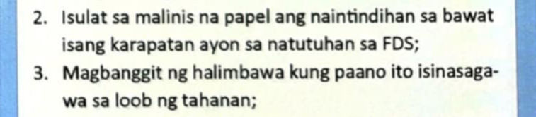 2. Isulat sa malinis na papel ang | StudyX