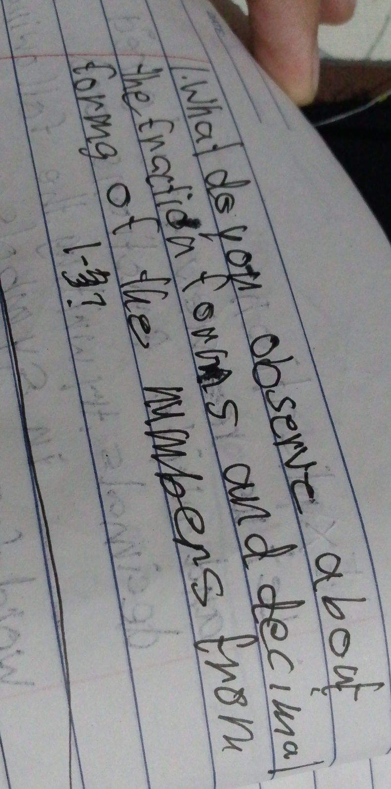 What do you observe about the fraction forms | StudyX