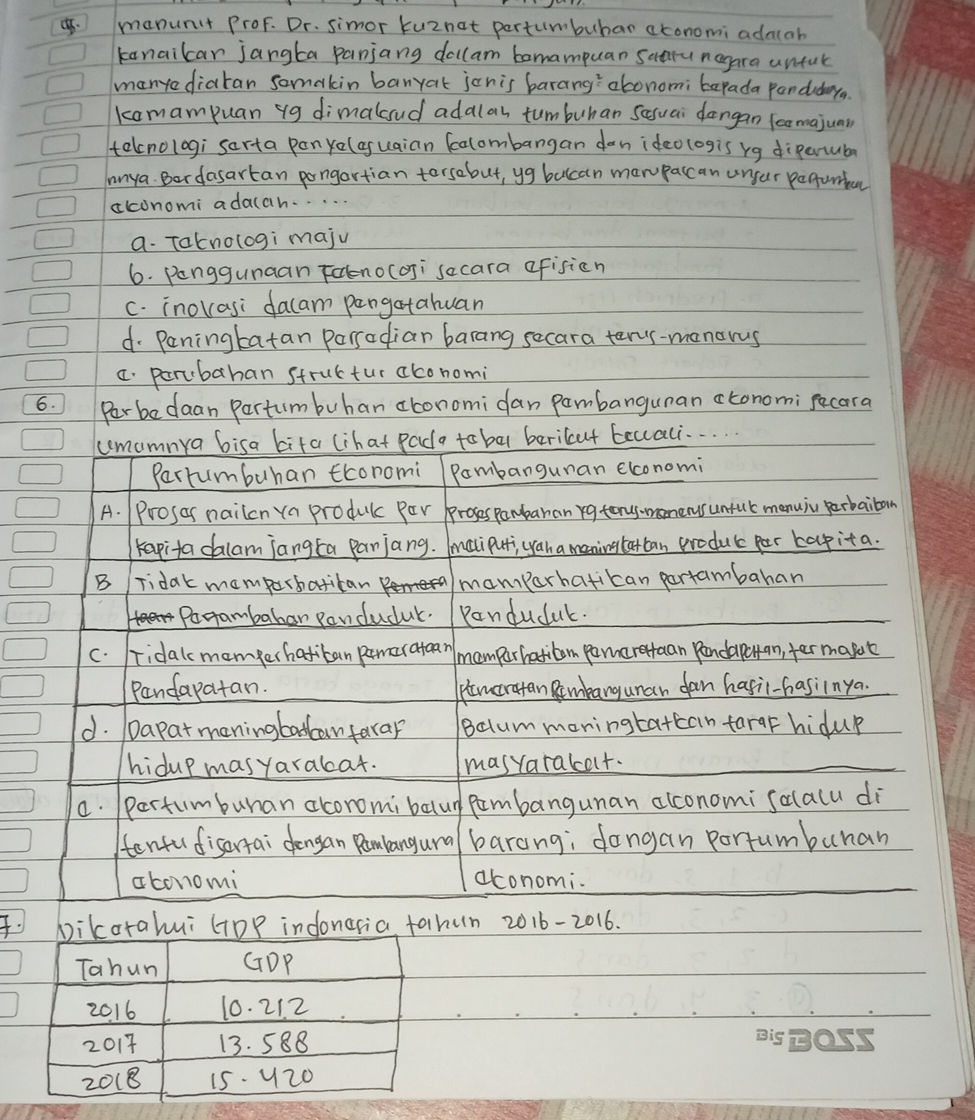 6. Menurut Prof. Dr. Simor Kuznat, | StudyX