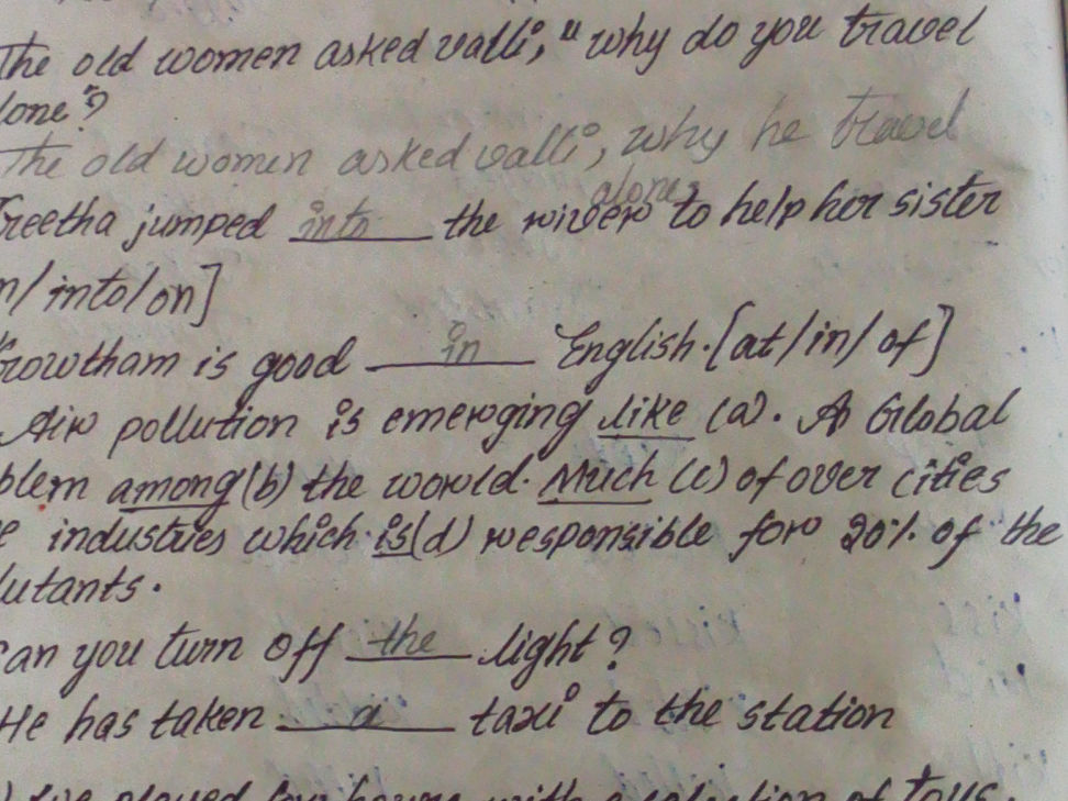 The old women asked valli, "why do you | StudyX