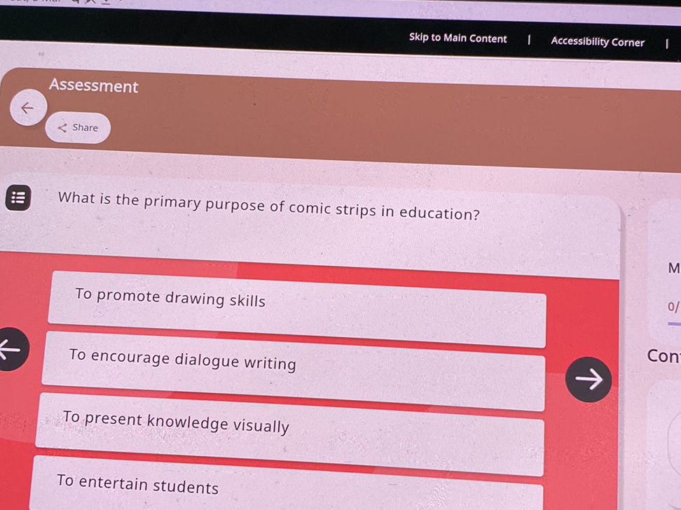 What is the primary purpose of comic strips | StudyX