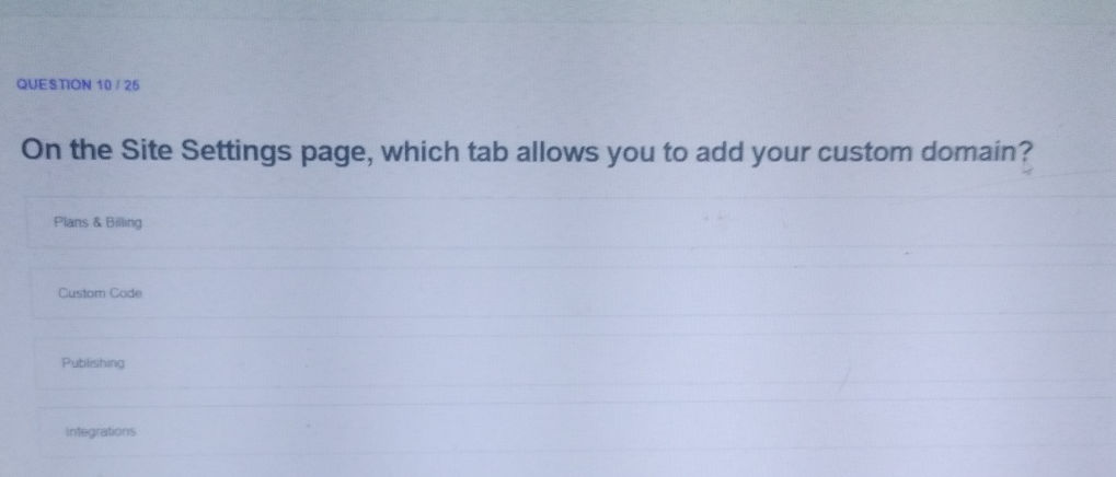 On the Site Settings page, which tab allows | StudyX