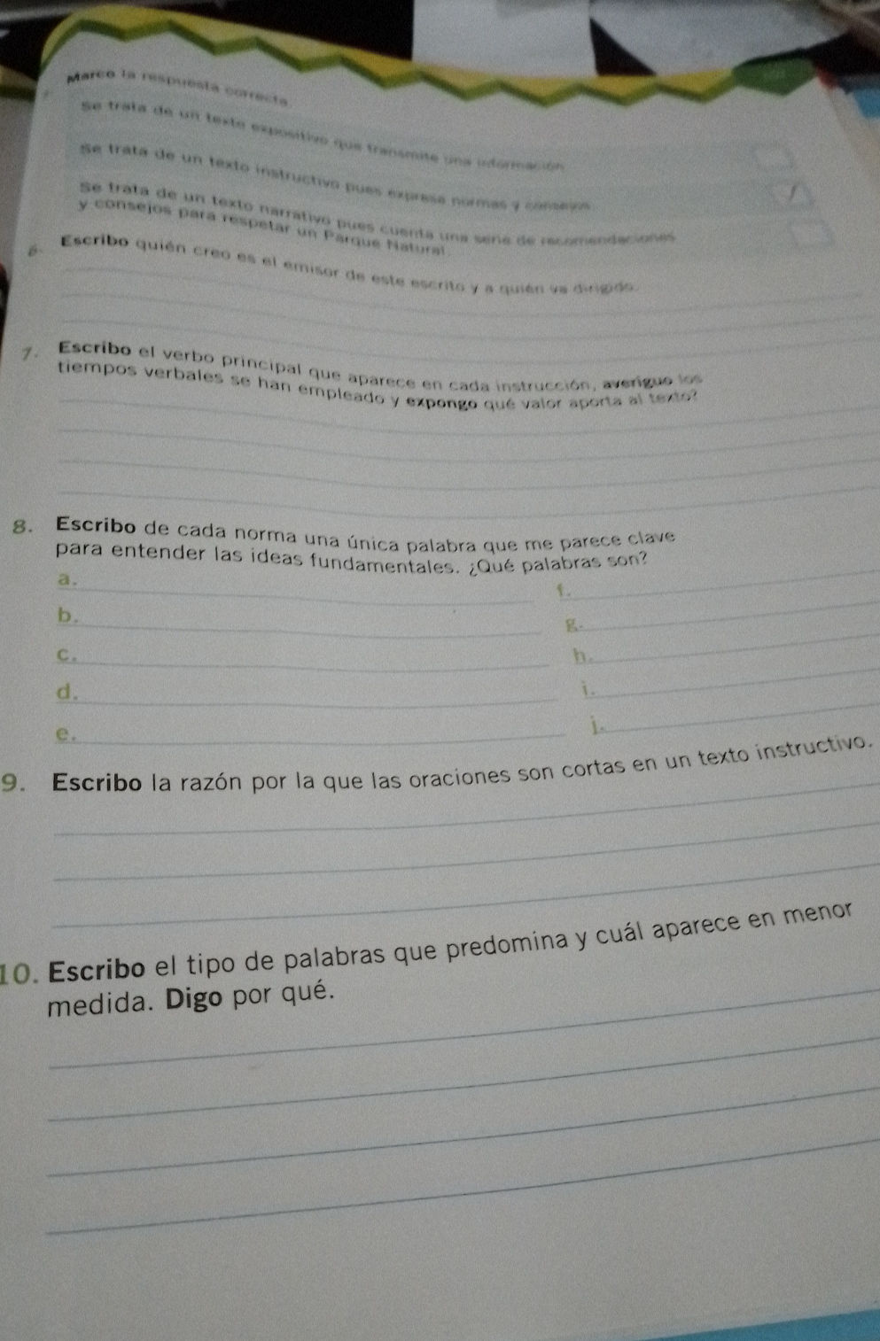 7. Escribo el verbo principal que aparece en | StudyX