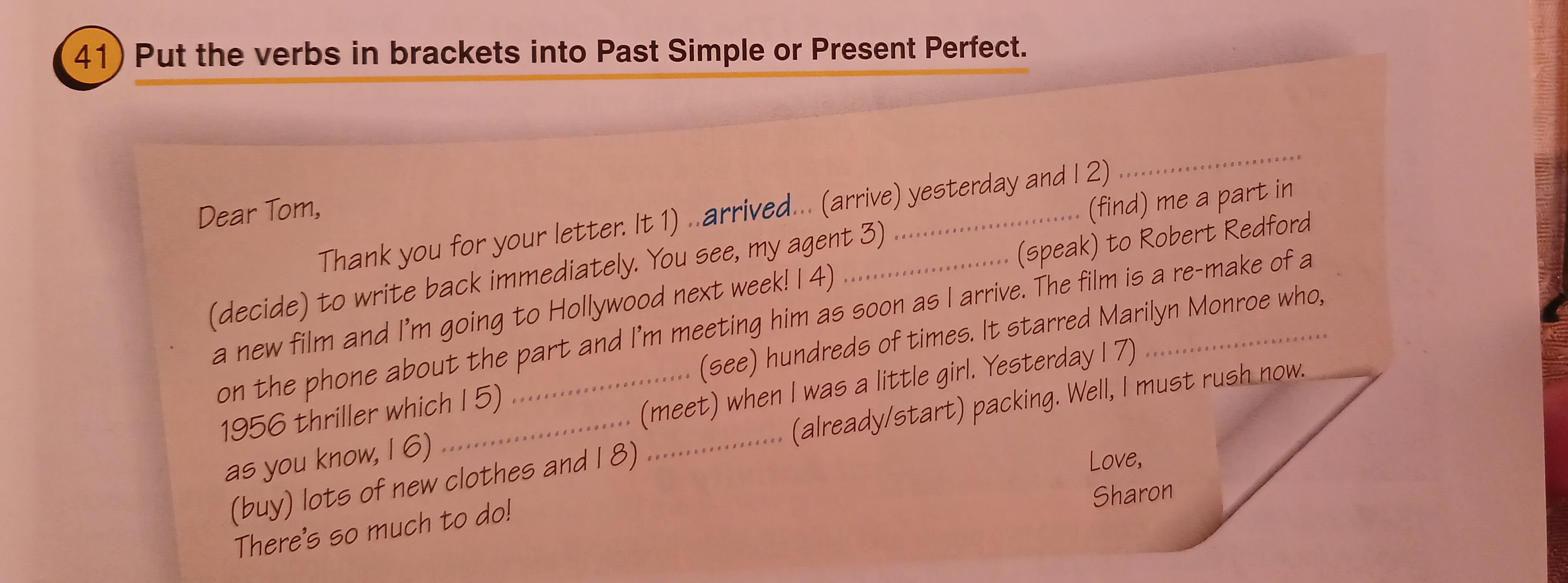 41) Put the verbs in brackets into Past | StudyX