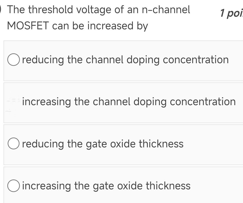 The threshold voltage of an n-channel MOSFET | StudyX