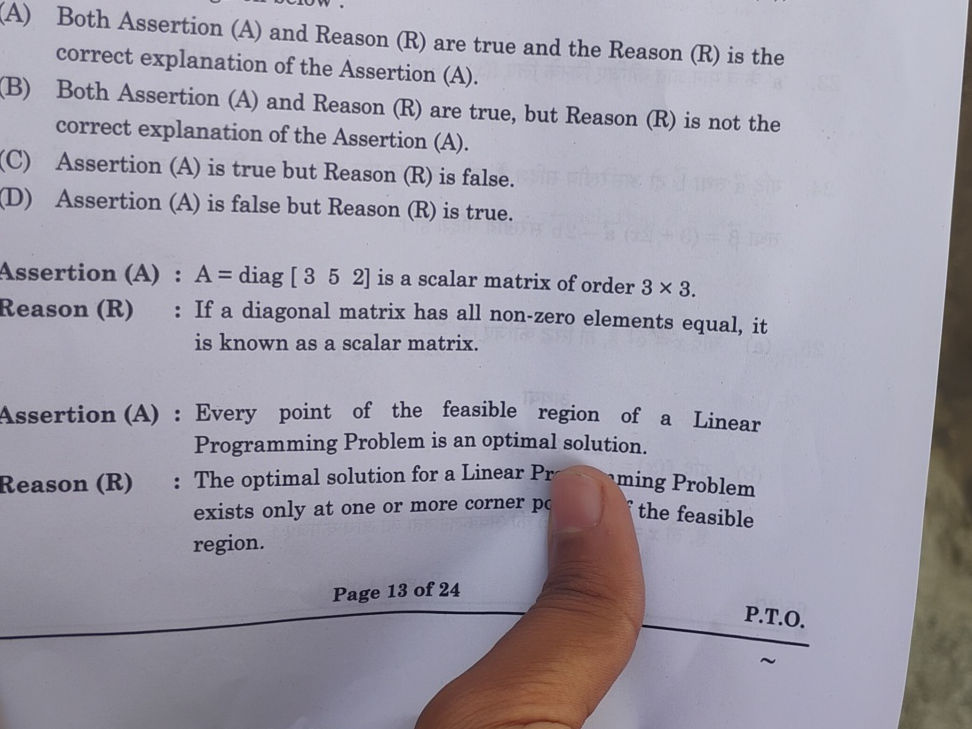 (A) Both Assertion (A) and Reason (R) are | StudyX
