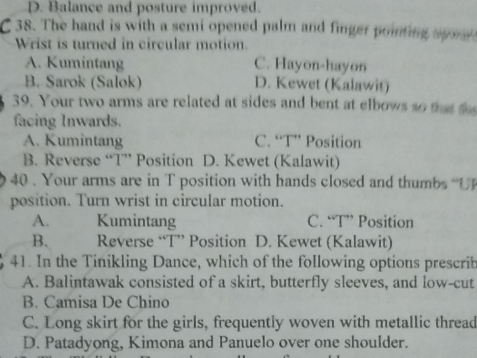 38. The hand is with a semi opened palm and | StudyX