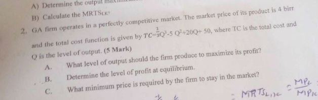 A) Determine the output maximum. B) | StudyX