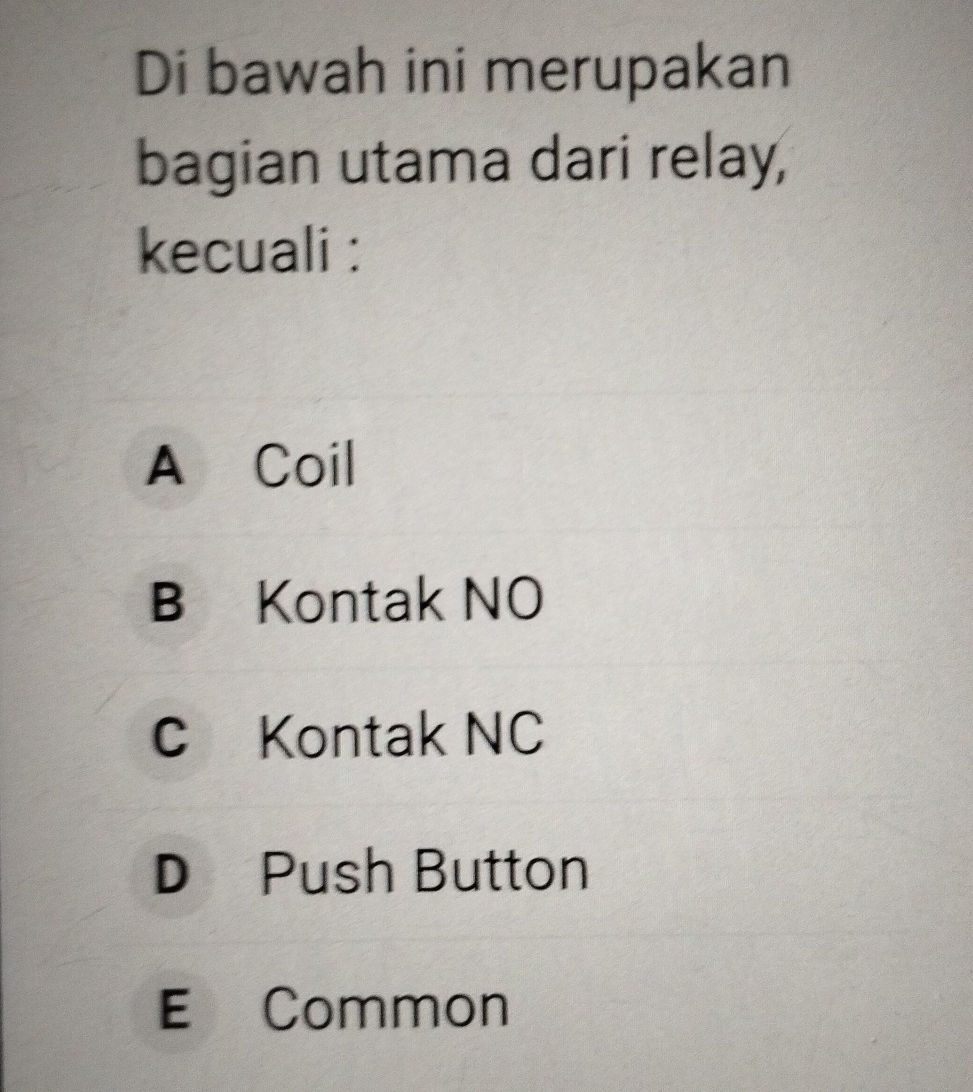 Di bawah ini merupakan bagian utama dari | StudyX